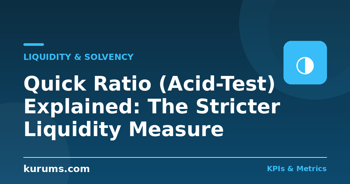 Quick Ratio Explained: Acid-Test Formula & Meaning - Kurums | Business ...